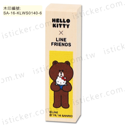 Hello Kitty x LINE FRIENDS 聯名款 四分木印_聯名系列_四分便利木印_授權卡通印鑑_商品介紹 | isticker ...